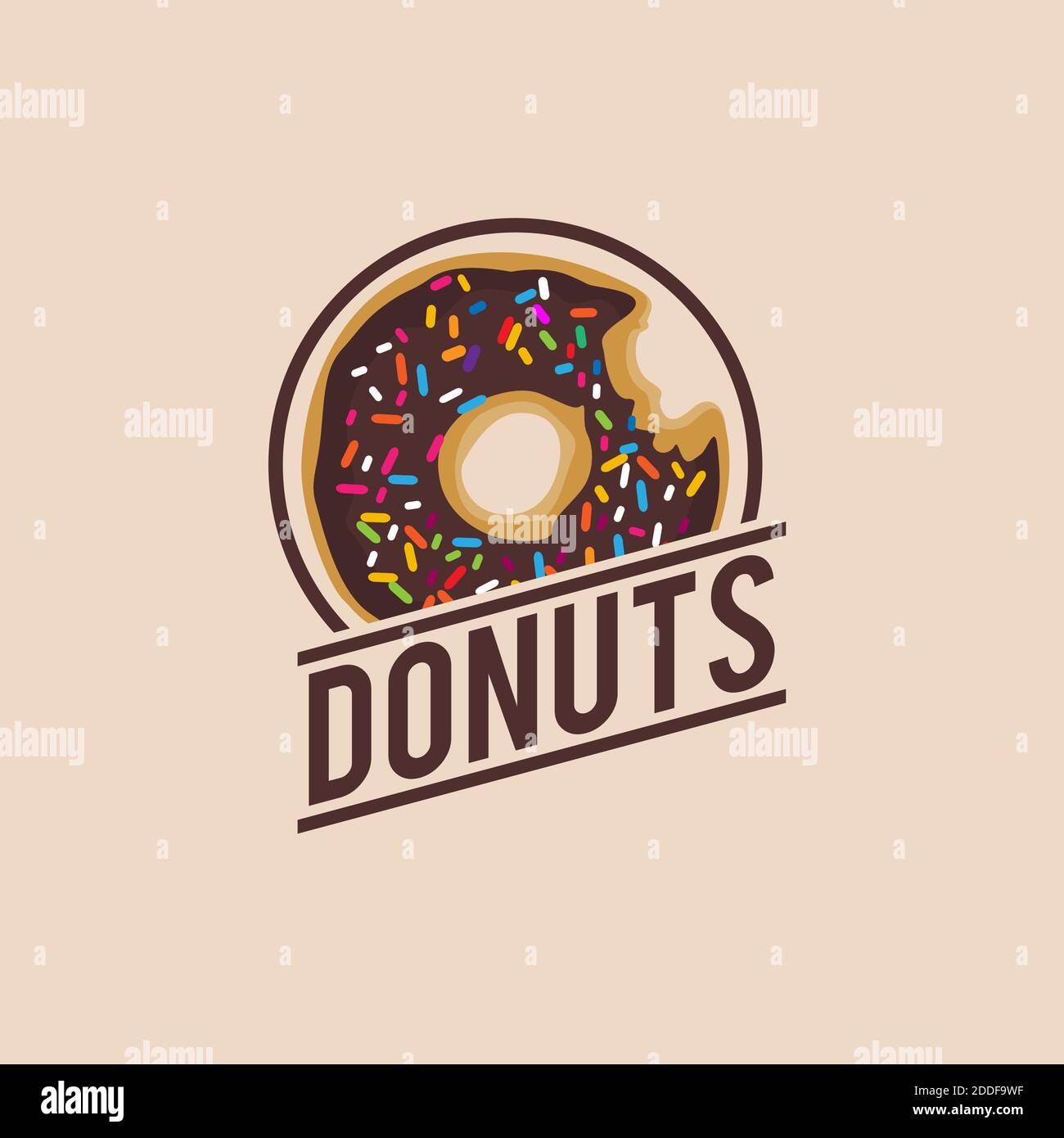 Donut Logo Vector illusration . Design element for restaurant menu ...