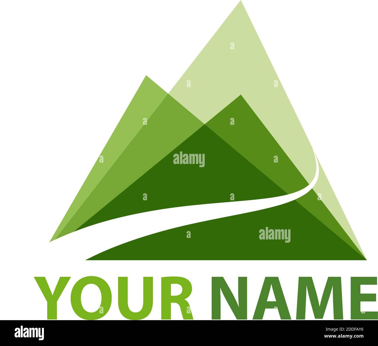 Vector Abstract Green Mountain Stock Vector Image & Art - Alamy