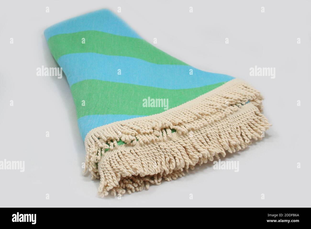 Peshtemal Turkish bath cotton towel folded textile. Beautiful bright ...