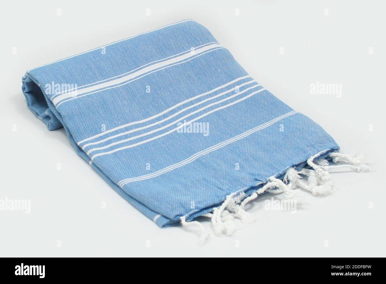 Peshtemal Turkish bath cotton towel folded textile. Beautiful bright ...