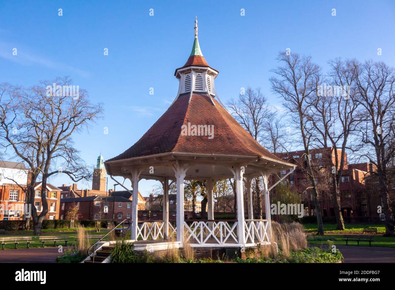 Chapelfield Gardens, Park, Bandstand, Norwich Stock Photo - Alamy