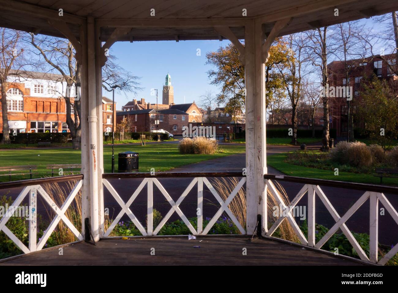 Chapelfield Gardens, Park, Bandstand, Norwich Stock Photo - Alamy