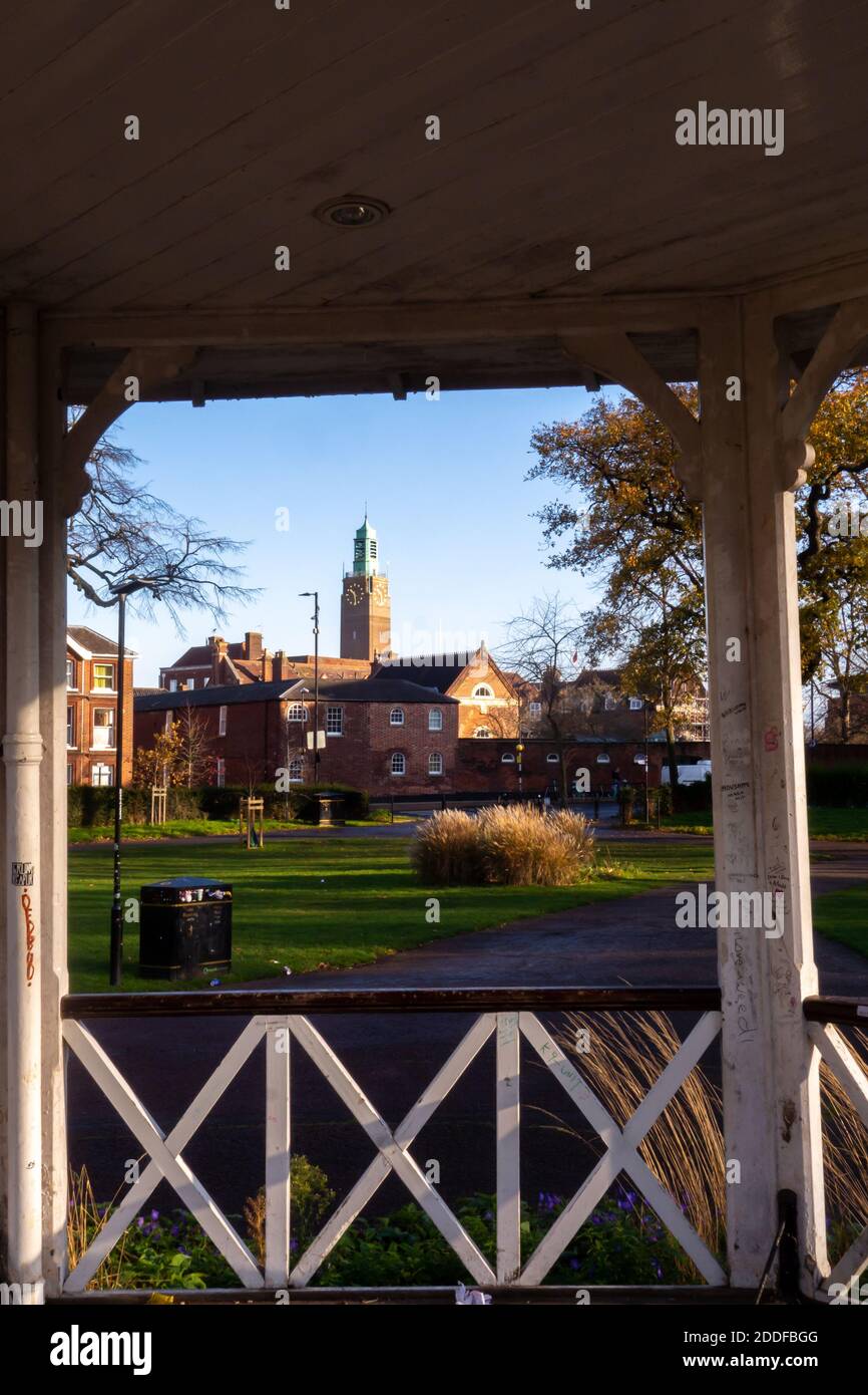 Chapelfield Gardens, Park, Bandstand, Norwich Stock Photo - Alamy