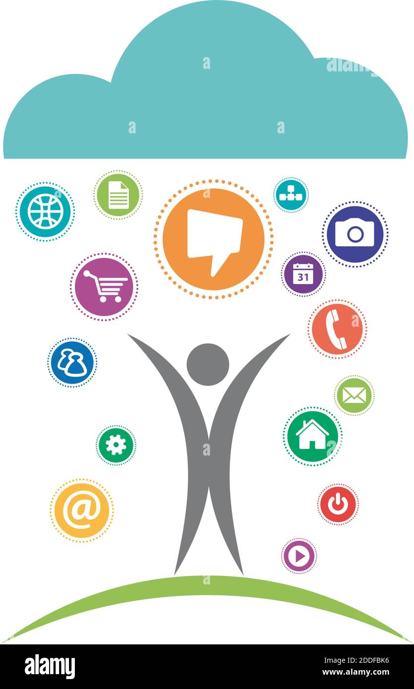 Vector Cloud computing and mobility concept Stock Vector Image & Art ...