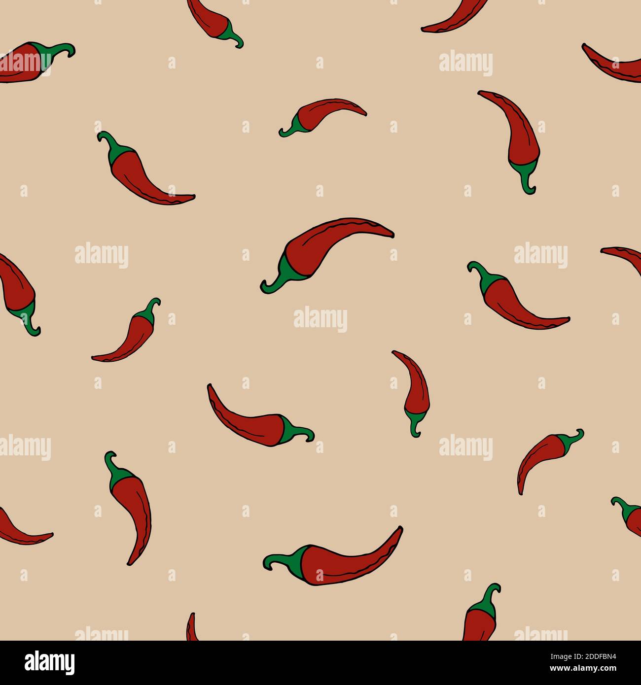 Seamless pepper pattern. Vector illustration on rose background Stock ...