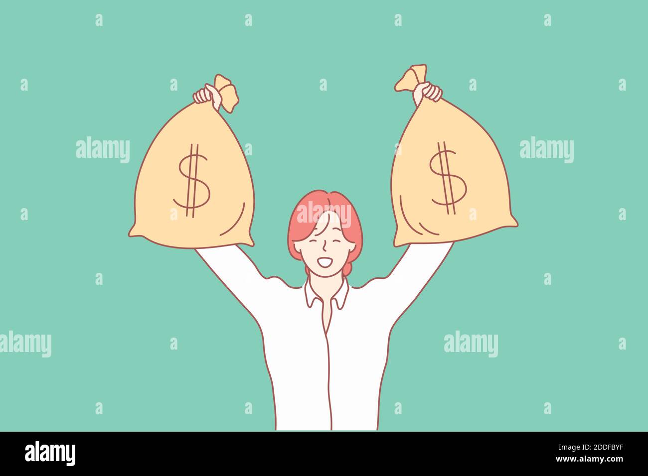 Woman shopping bag boss Stock Vector Images - Alamy