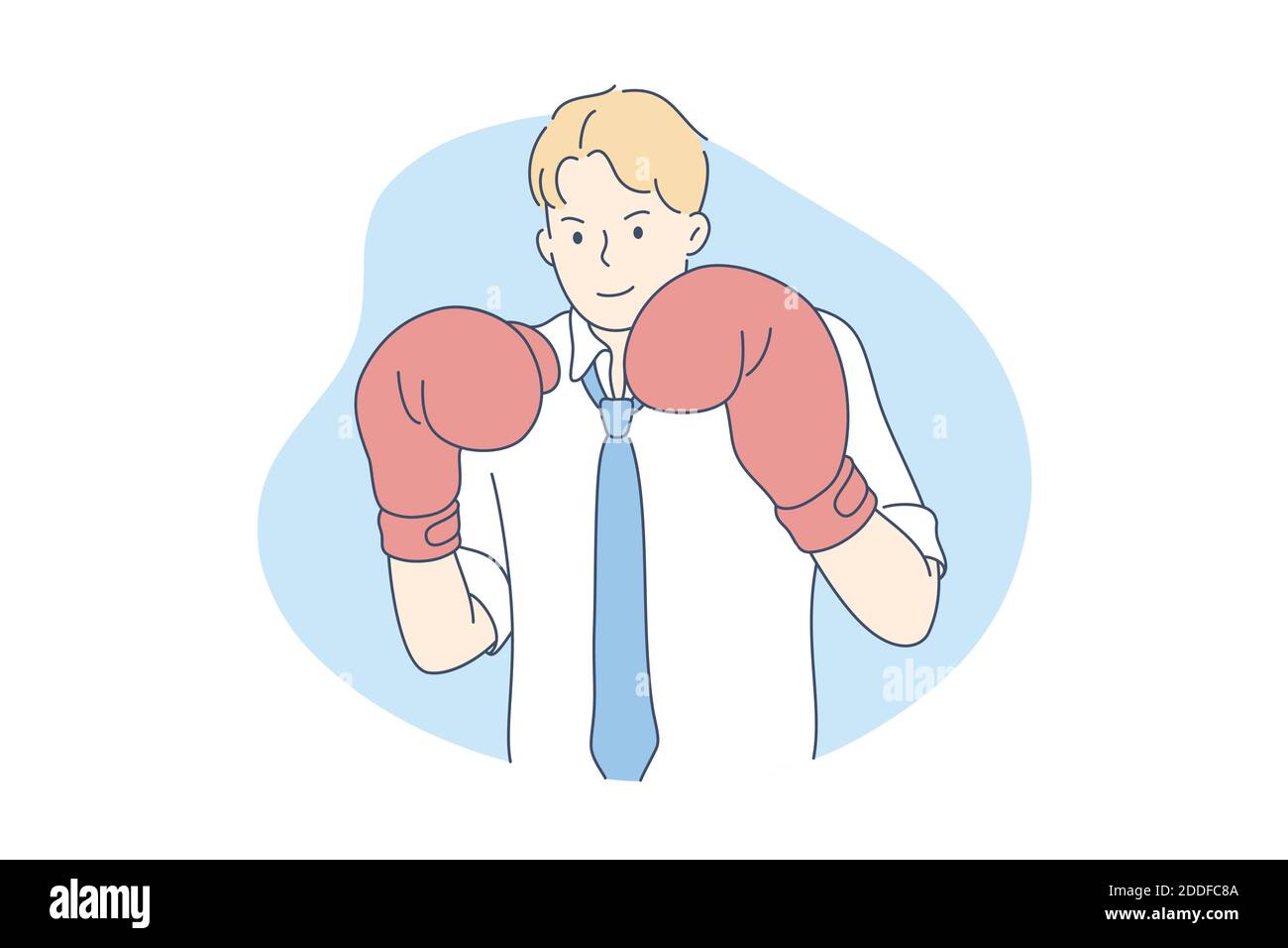 Competition, rival, challenge, business concept. Young confident ...