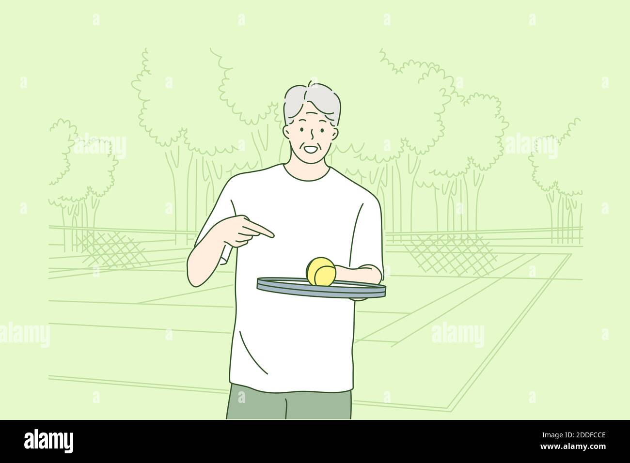 Senior man camera standing Stock Vector Images - Alamy