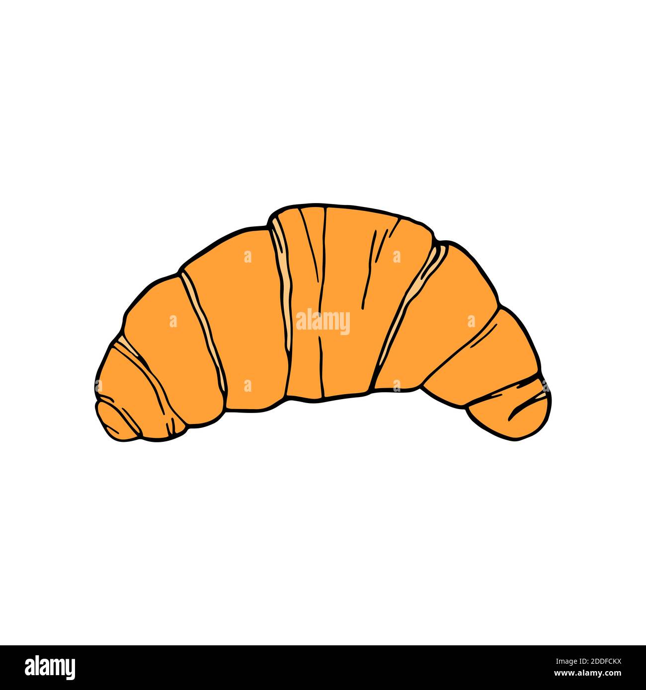 French Croissant Drawing