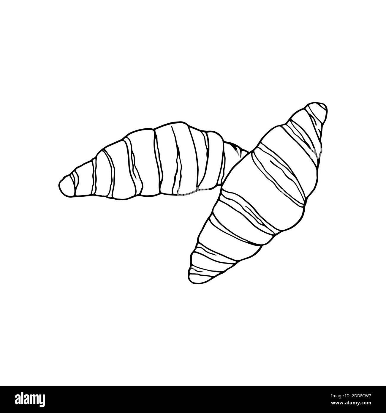 Crescent bread roll Black and White Stock Photos & Images - Alamy