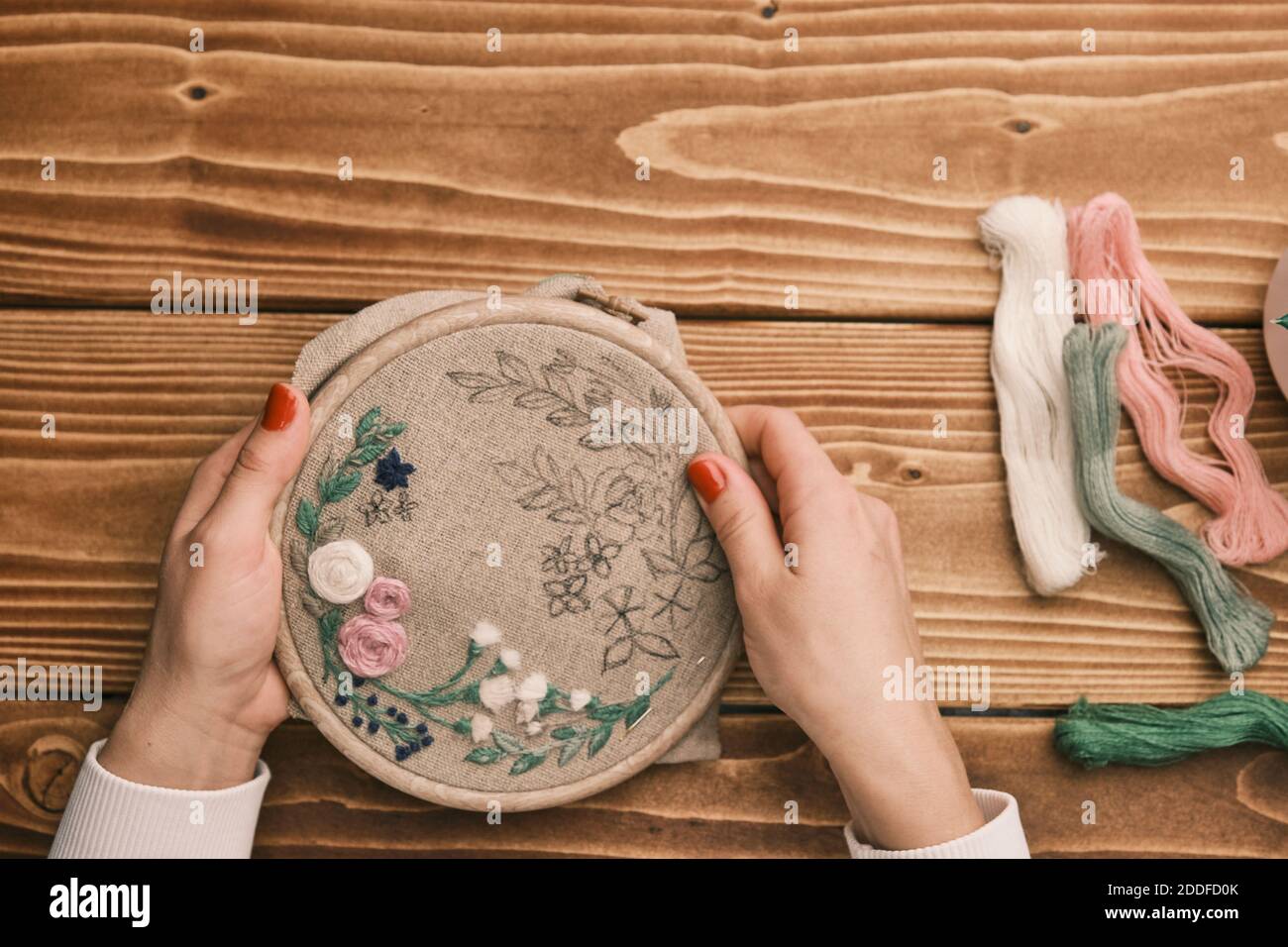 woman's hand is embroidered with tribal native fabric. Sewing pattern ...