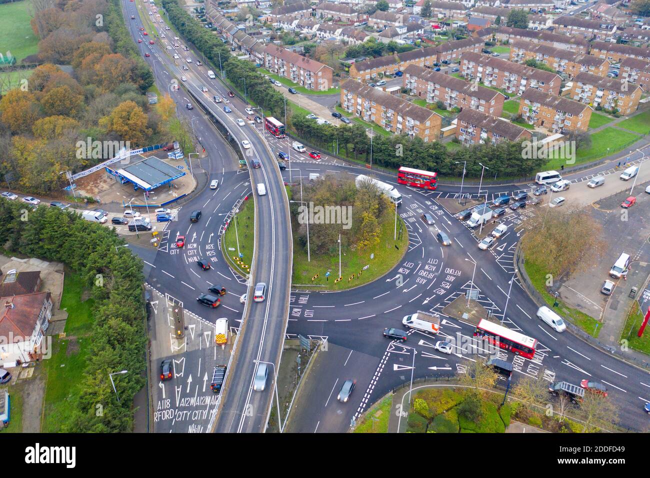 Gallows Corner Roundabout in Romford Stock Photo - Alamy