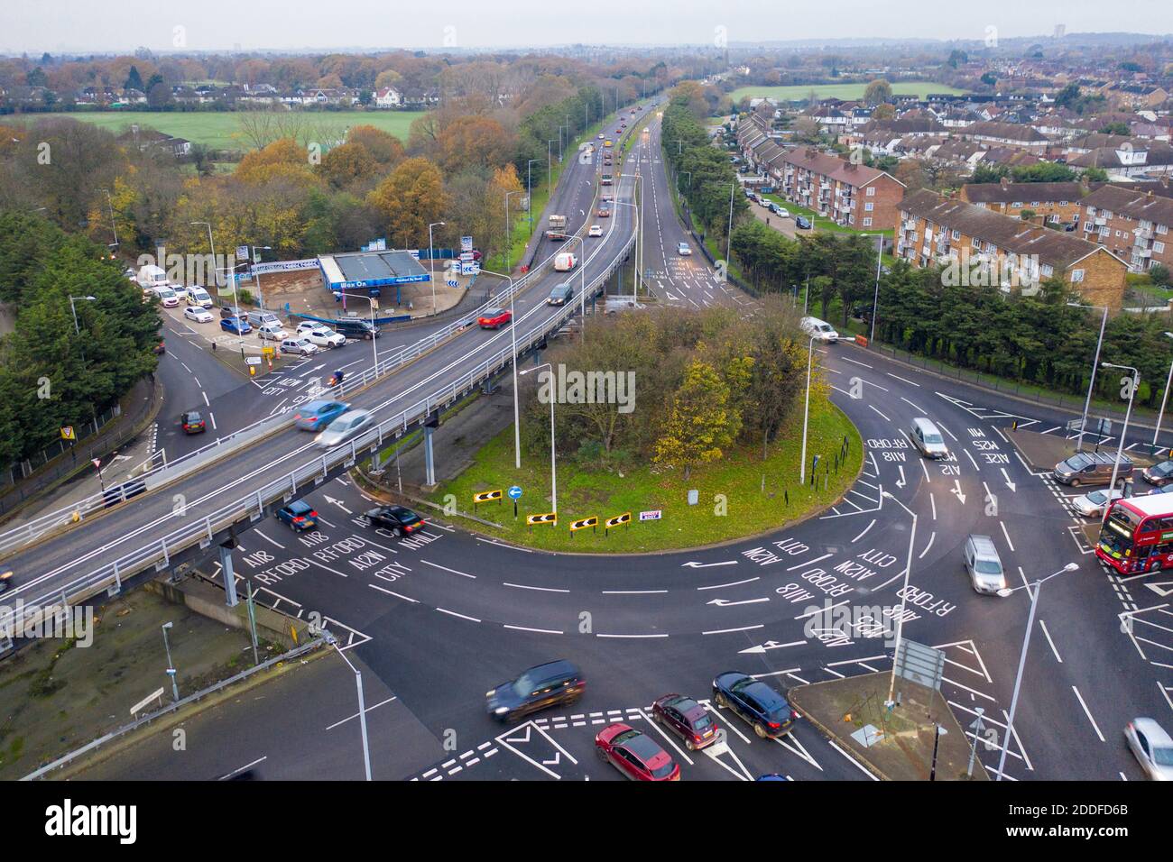 Gallows Corner Roundabout in Romford Stock Photo - Alamy
