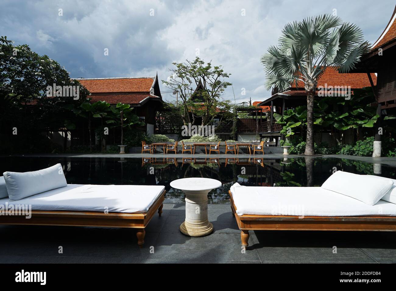 Exterior design and building architecture of luxury resort and villa ...