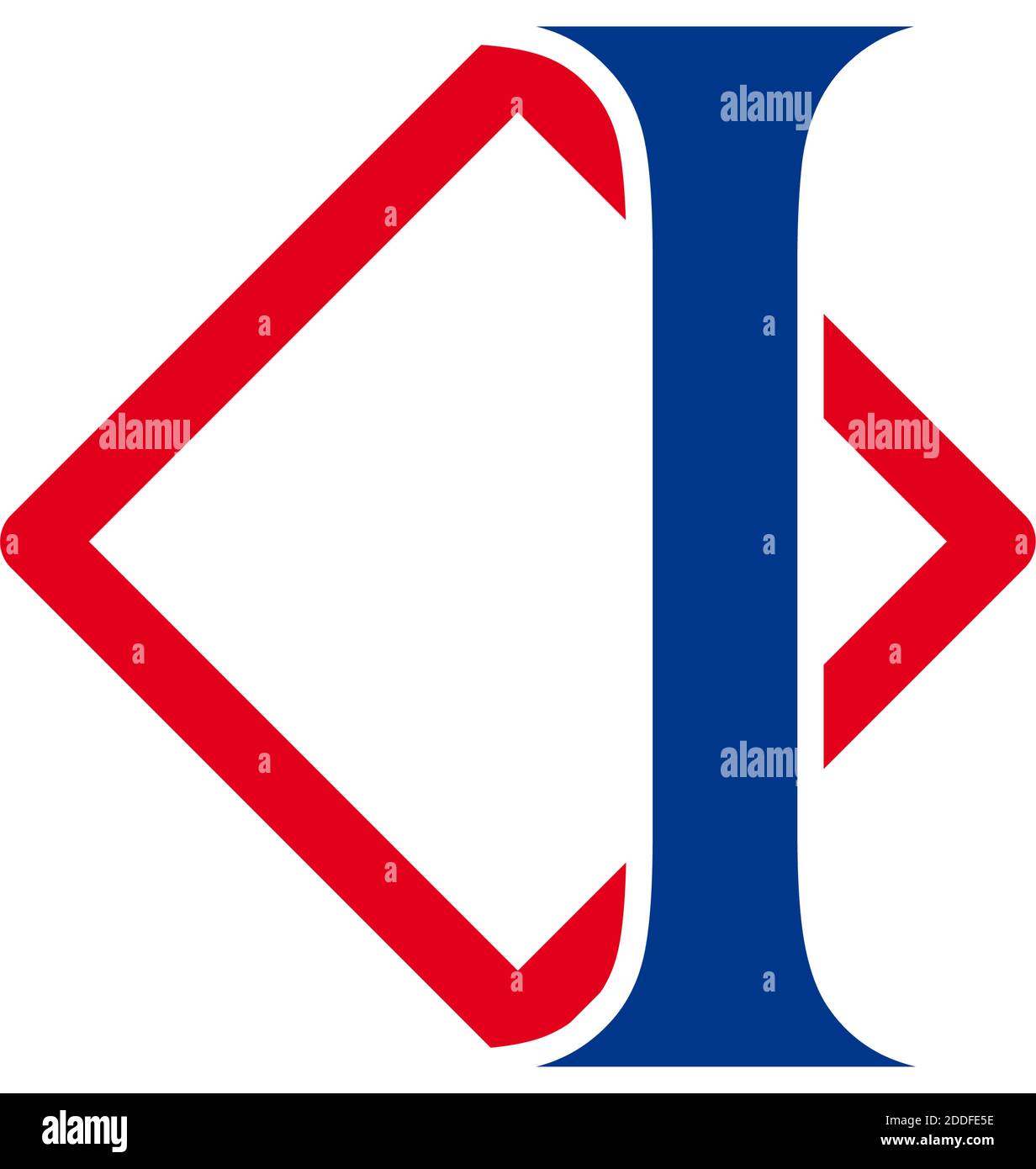 Vector sign initial letter I with rhombus Stock Vector Image & Art - Alamy