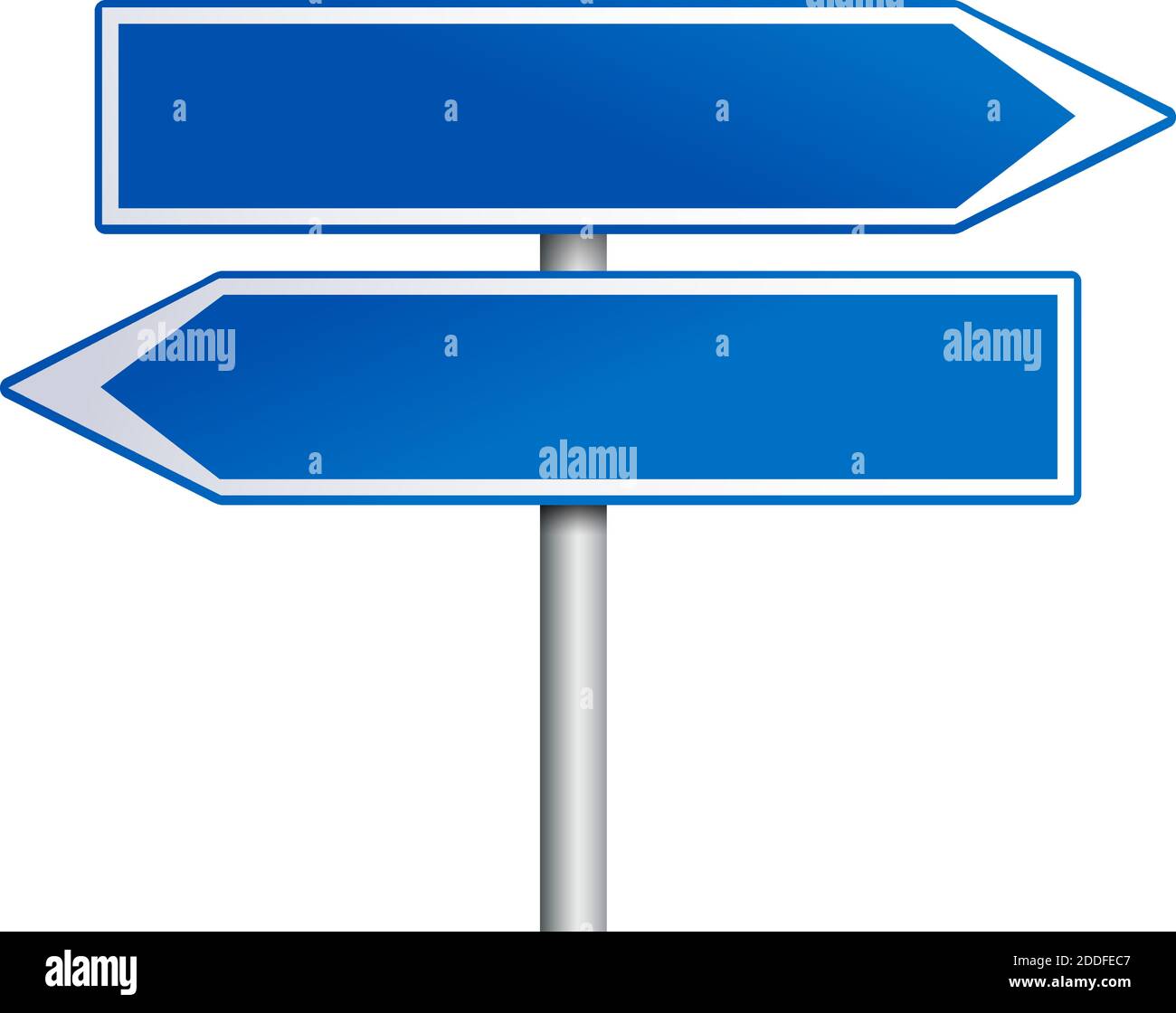 Empty blue road signs Stock Vector Image & Art - Alamy