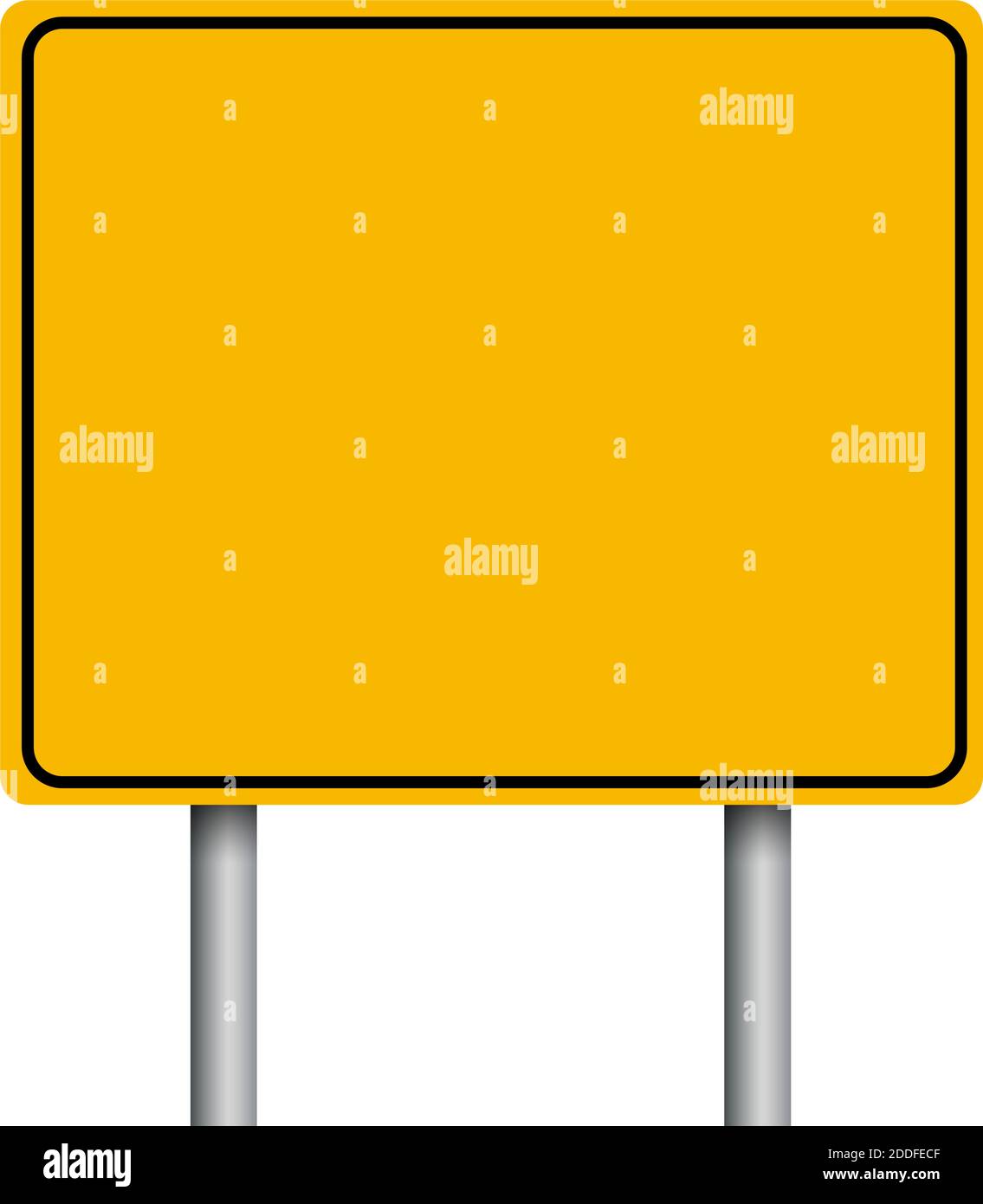 Empty yellow road signs Stock Vector Image & Art - Alamy