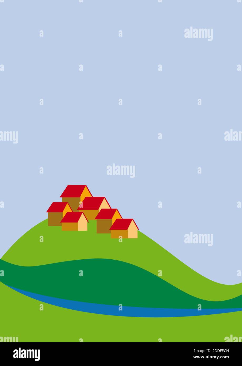 Life on country Stock Vector Images - Alamy