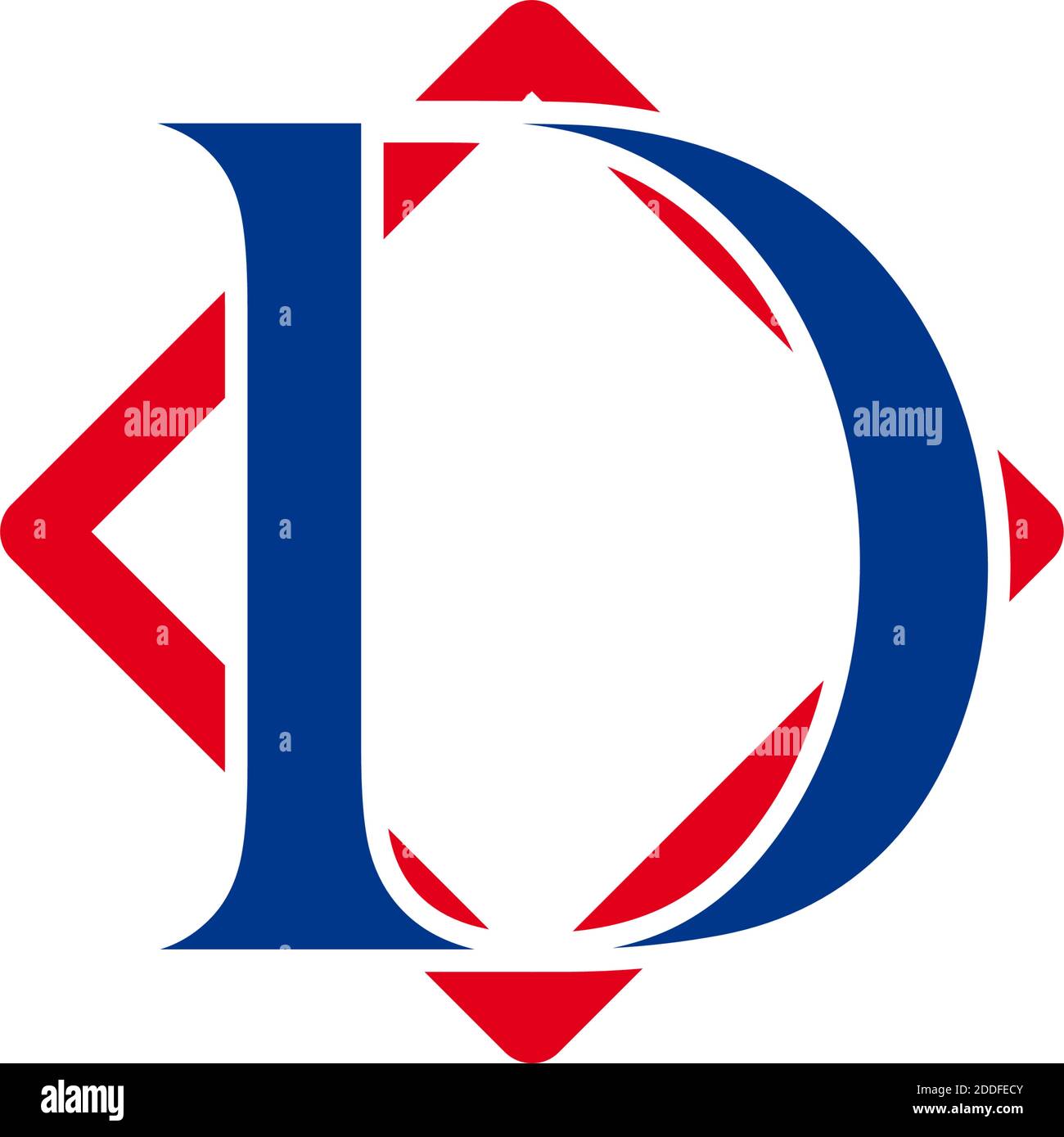 Vector sign initial letter D with rhombus Stock Vector Image & Art - Alamy