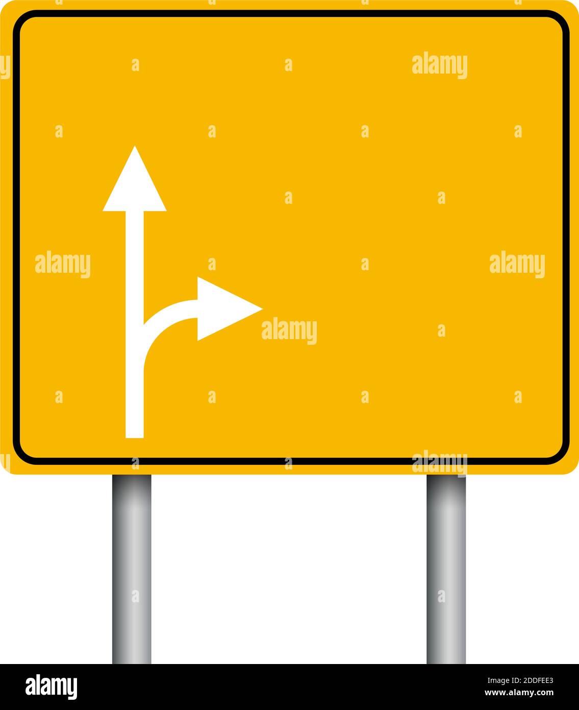 Empty yellow road signs Stock Vector Image & Art - Alamy
