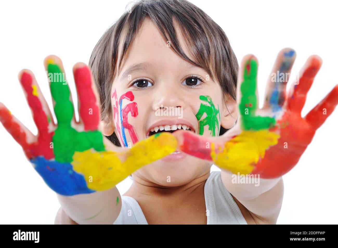 Messy hands, childhood Stock Photo - Alamy