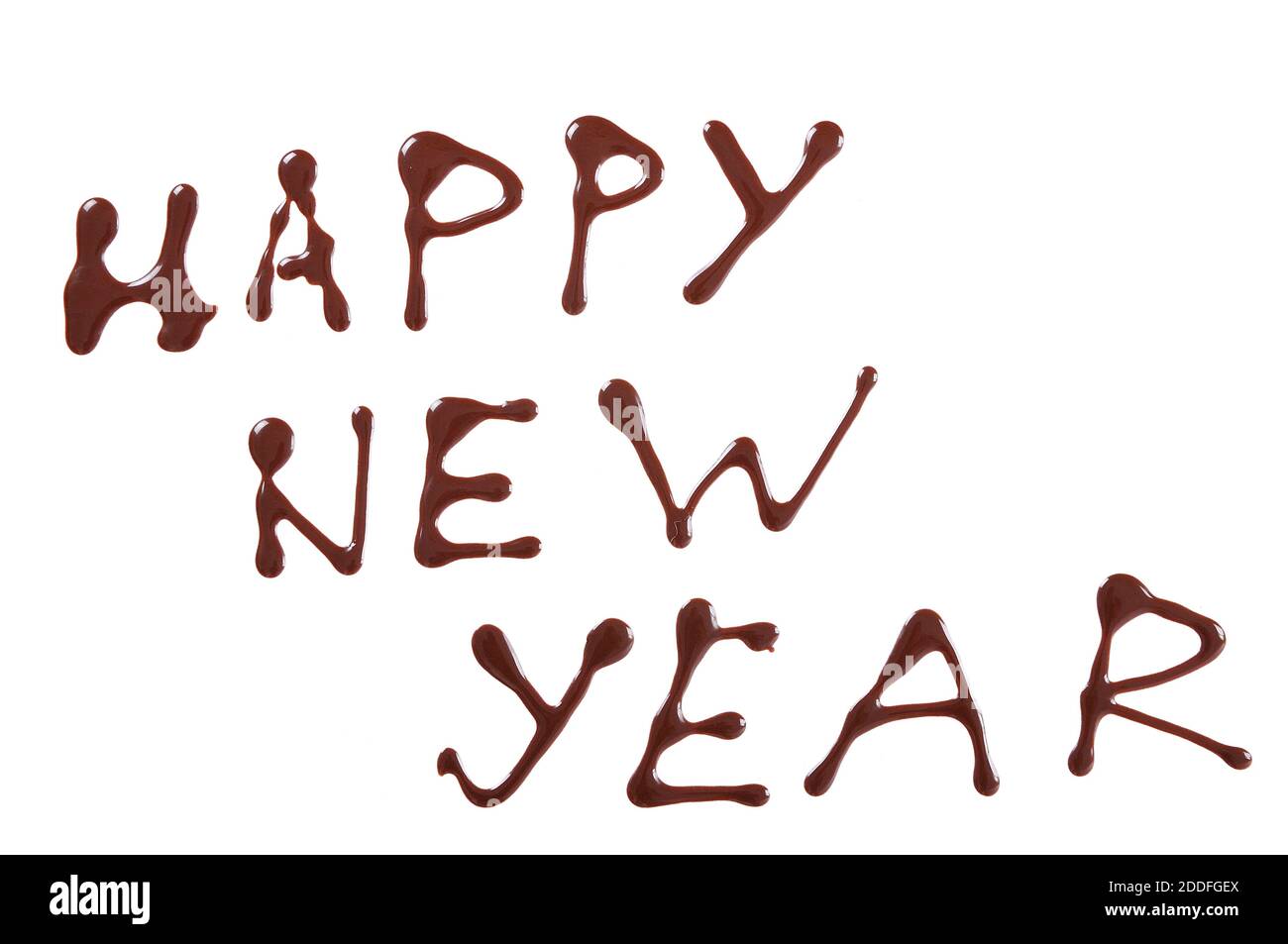 Writing and painting with chocolate Stock Photo - Alamy