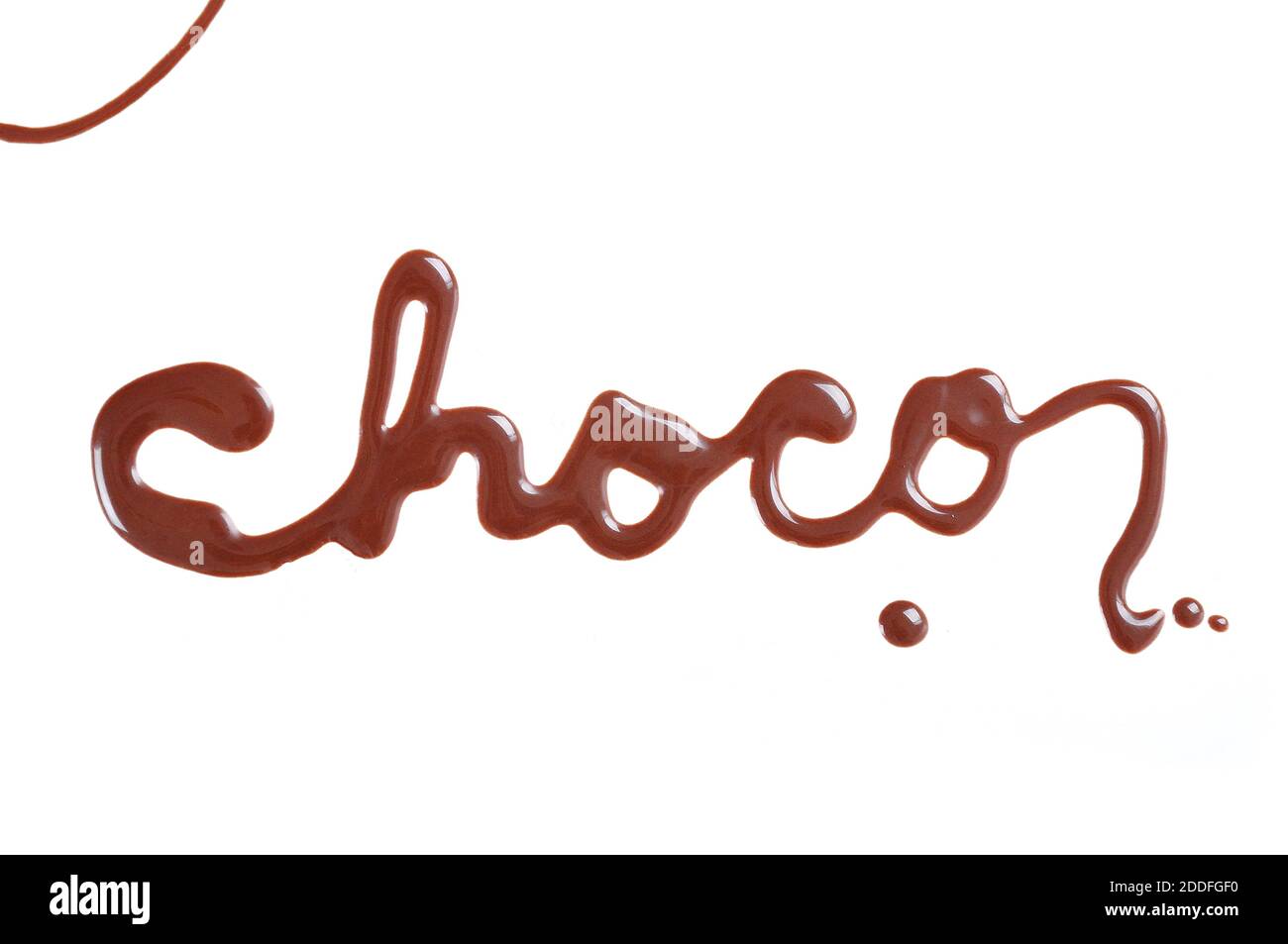 Writing and painting with chocolate Stock Photo - Alamy