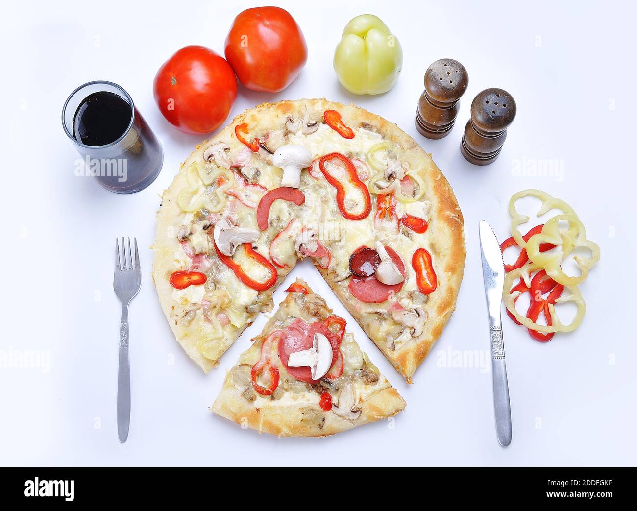 A hot, delicious pizza with hot and bubbly cheese Stock Photo - Alamy