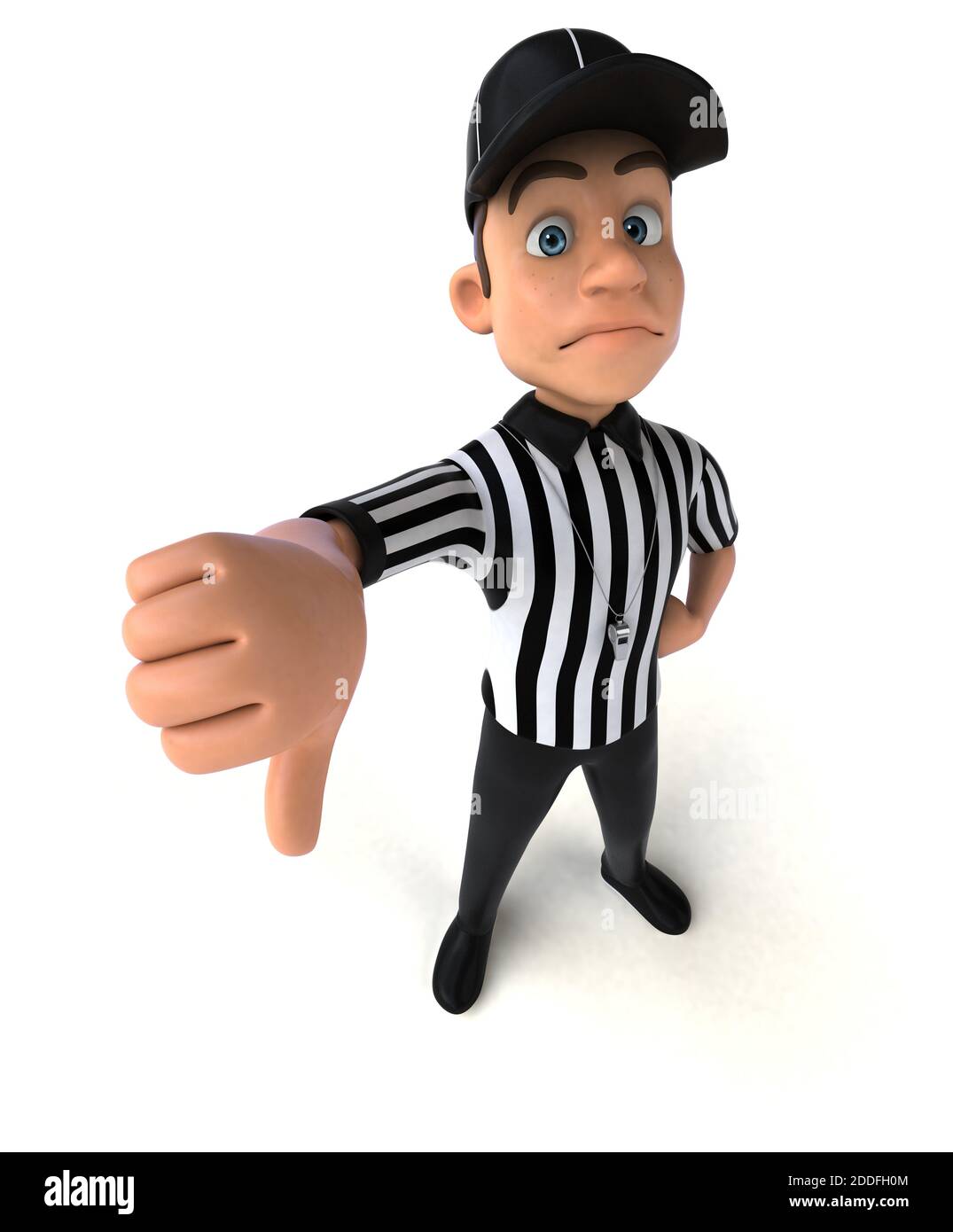 Fun 3D Illustration of an american Referee Stock Photo - Alamy
