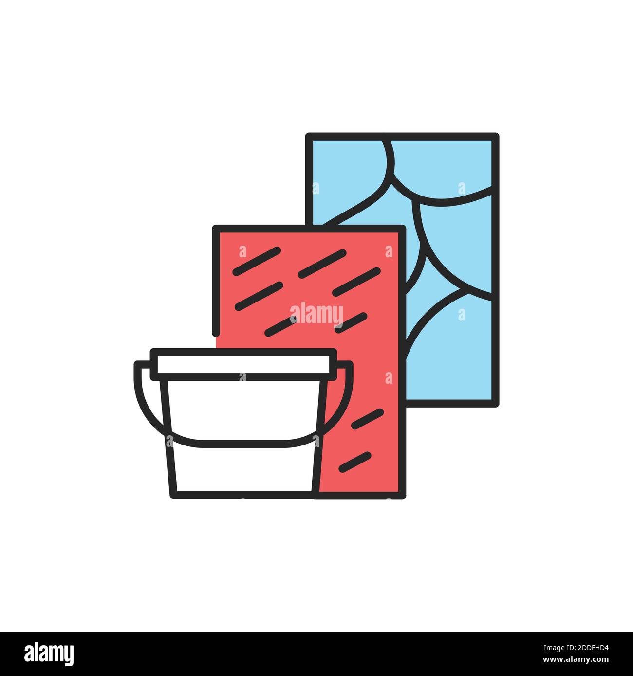 Decorative coating color line icon. Pictogram for web page, mobile app ...