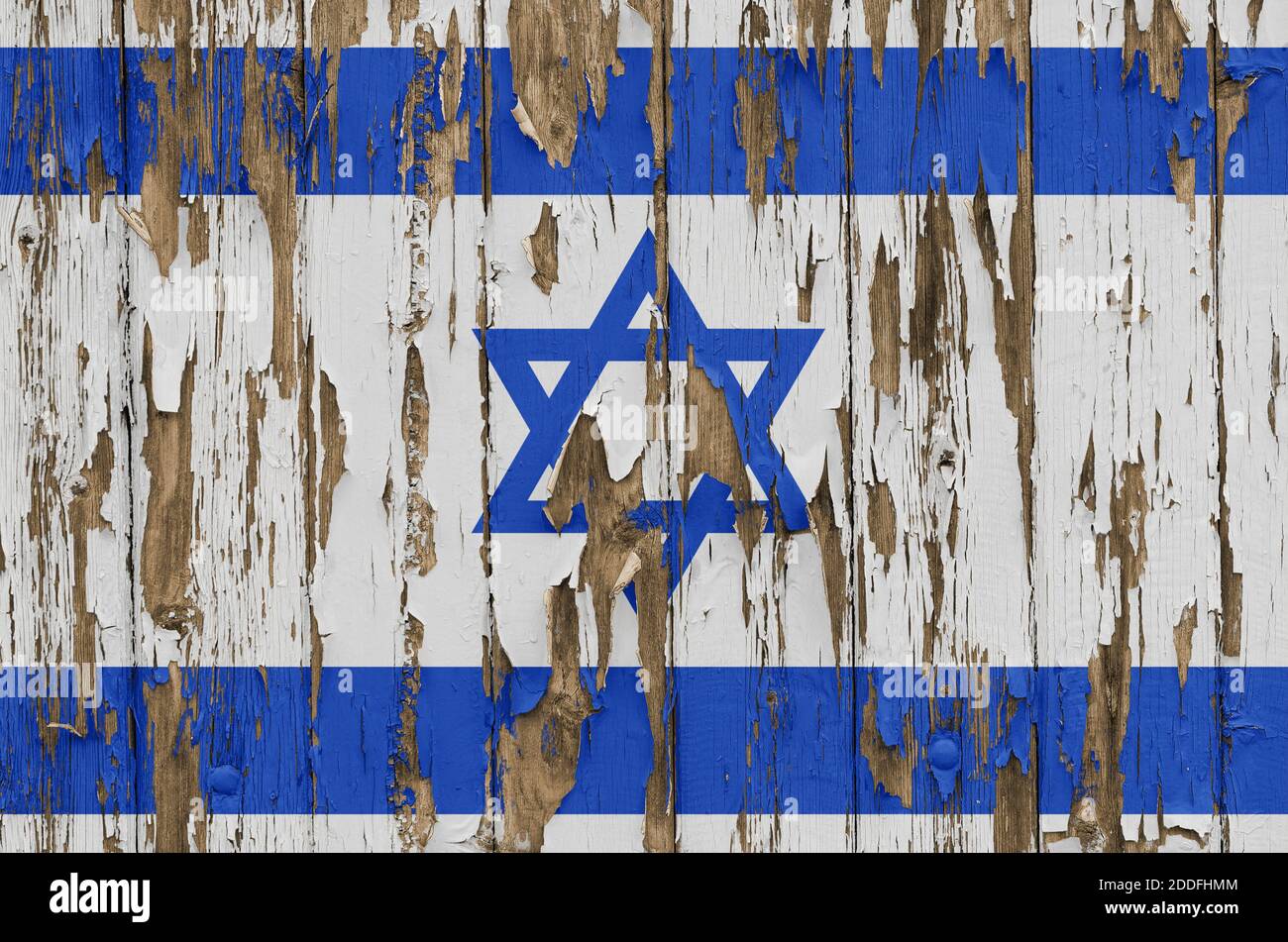 Flag of Israel on a weathered wooden wall Stock Photo - Alamy
