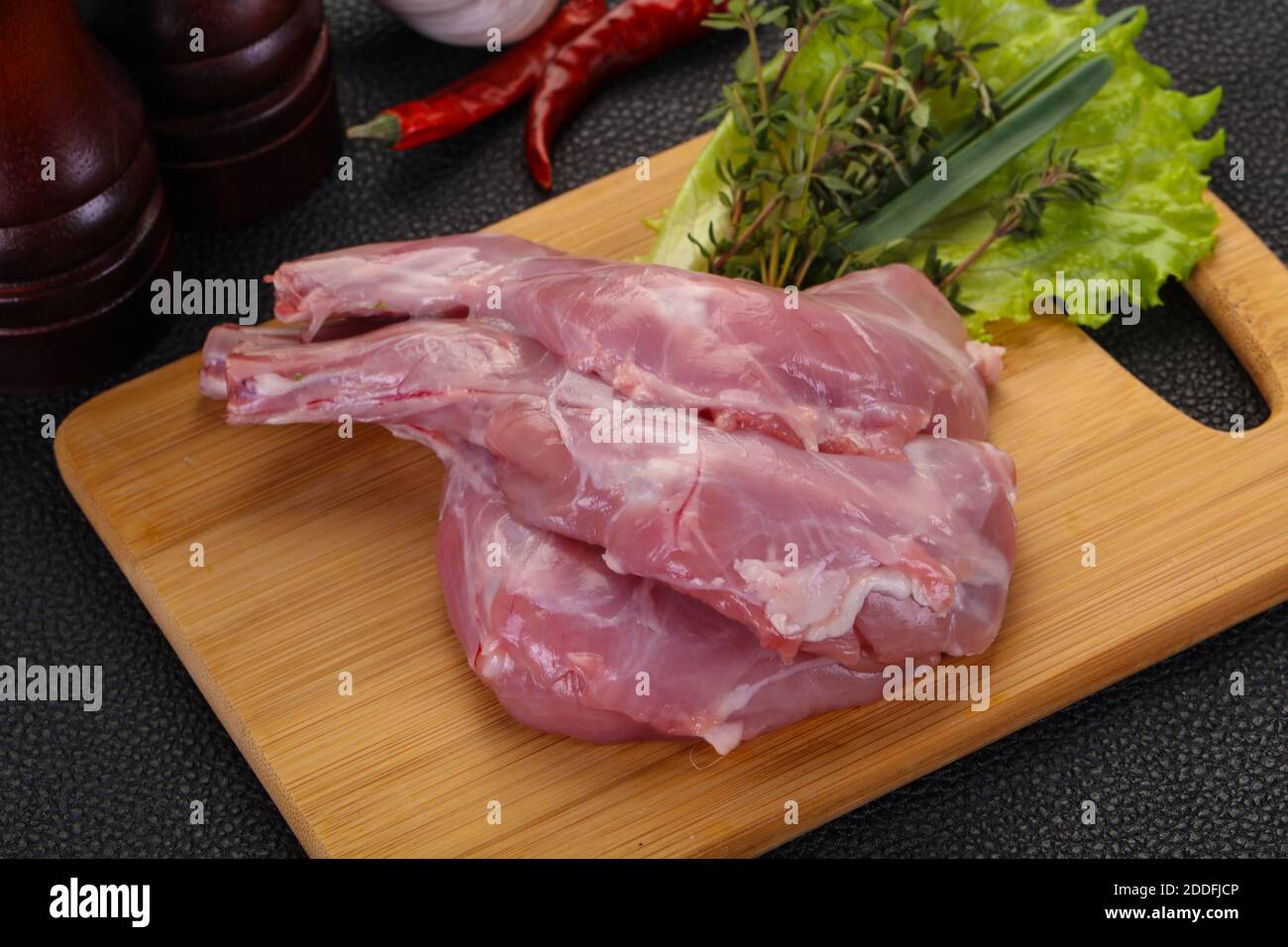 Raw rabbit legs ready for cooking Stock Photo - Alamy