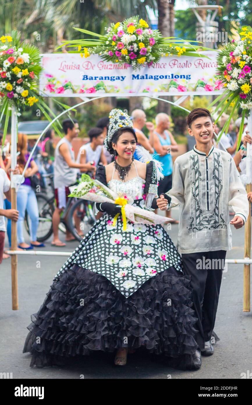 Participants during the Santacruzan, a popular May Catholic festival in the Philippines Stock ...