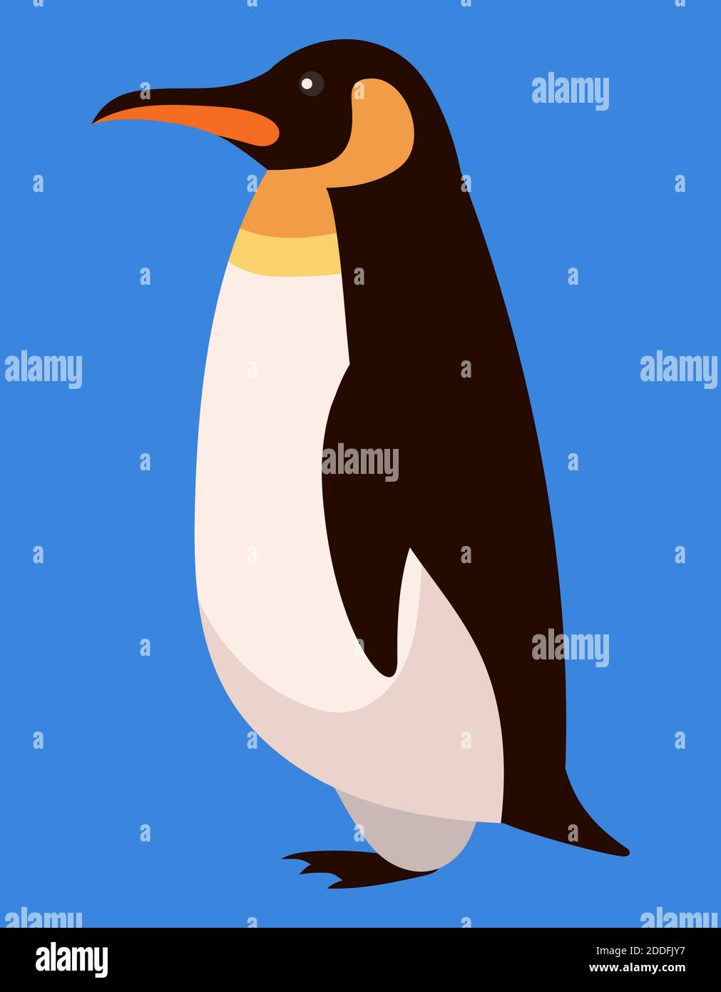 Penguin side view. Arctic animal in cartoon style Stock Vector Image ...