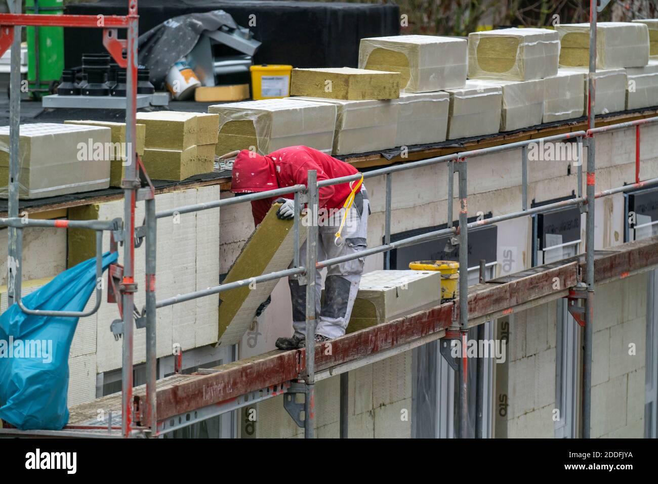 Building site, thermal insulation, external insulation, facade ...