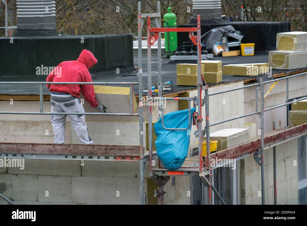 Building site, thermal insulation, external insulation, facade ...