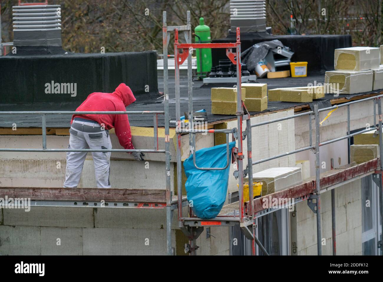 Building site, thermal insulation, external insulation, facade ...