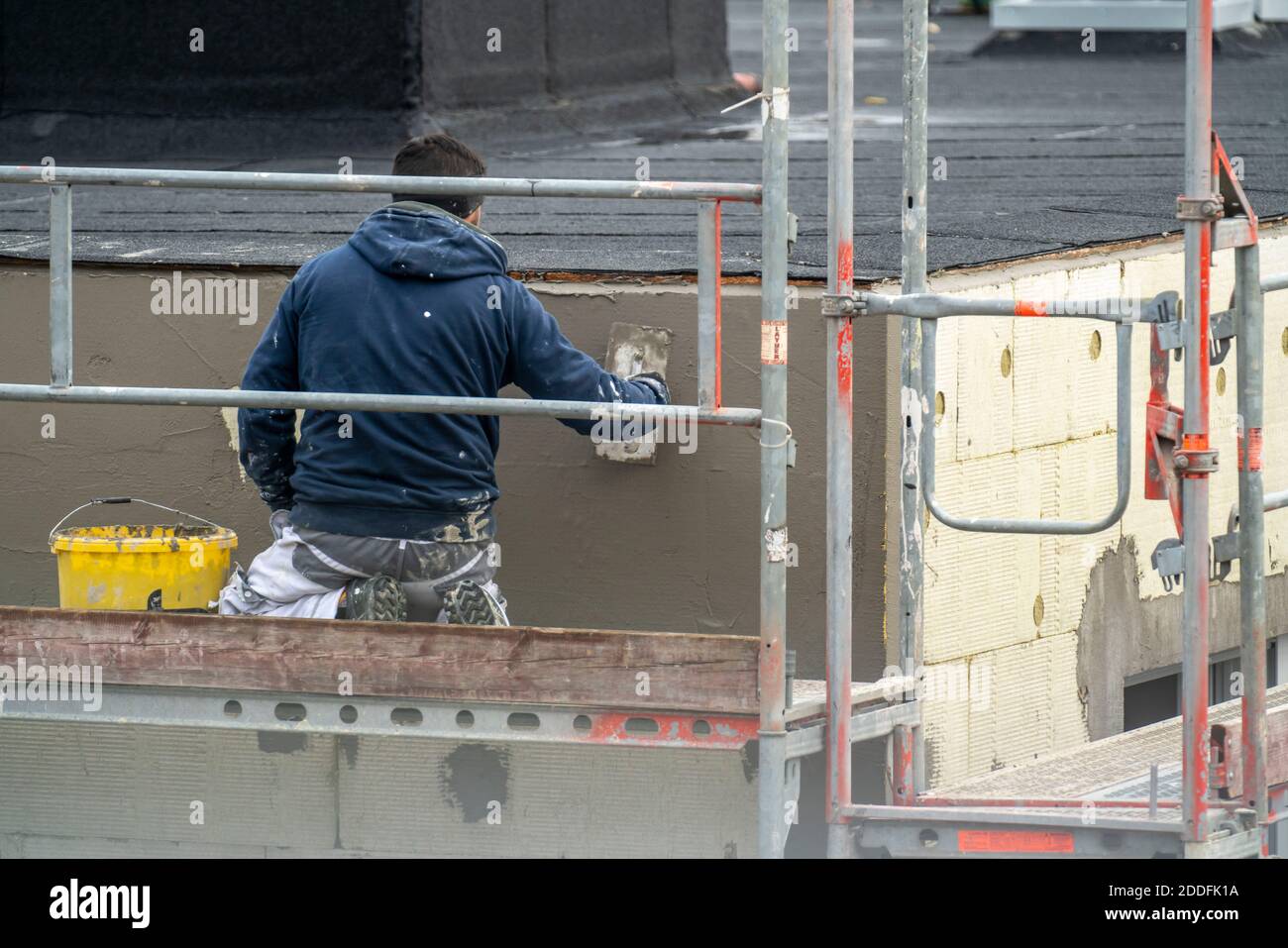 Construction site, thermal insulation, exterior insulation, facade ...