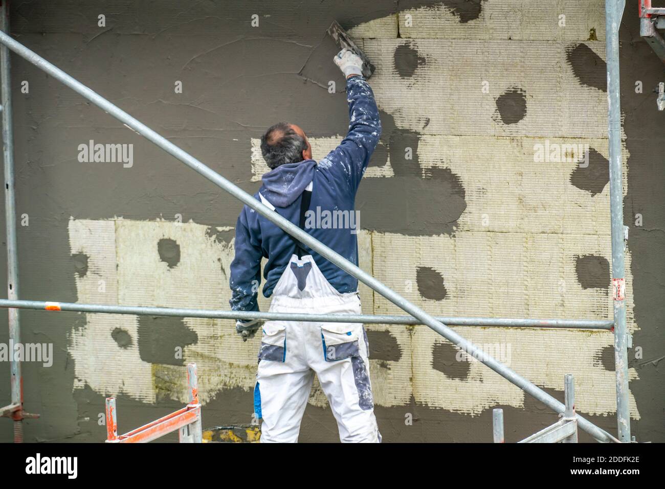 Construction site, thermal insulation, exterior insulation, facade ...