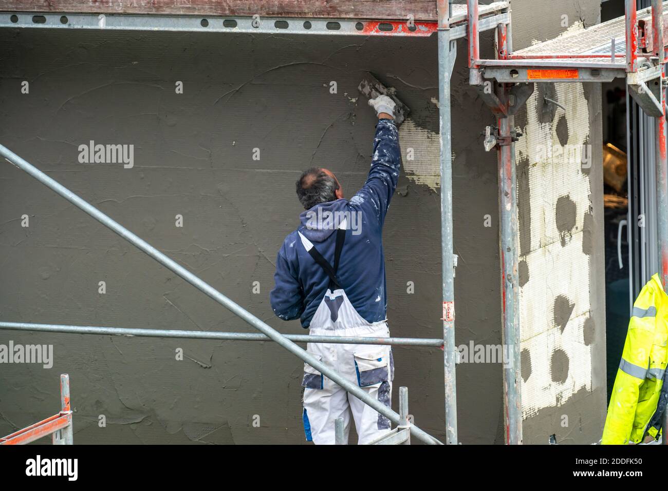 Construction site, thermal insulation, exterior insulation, facade ...