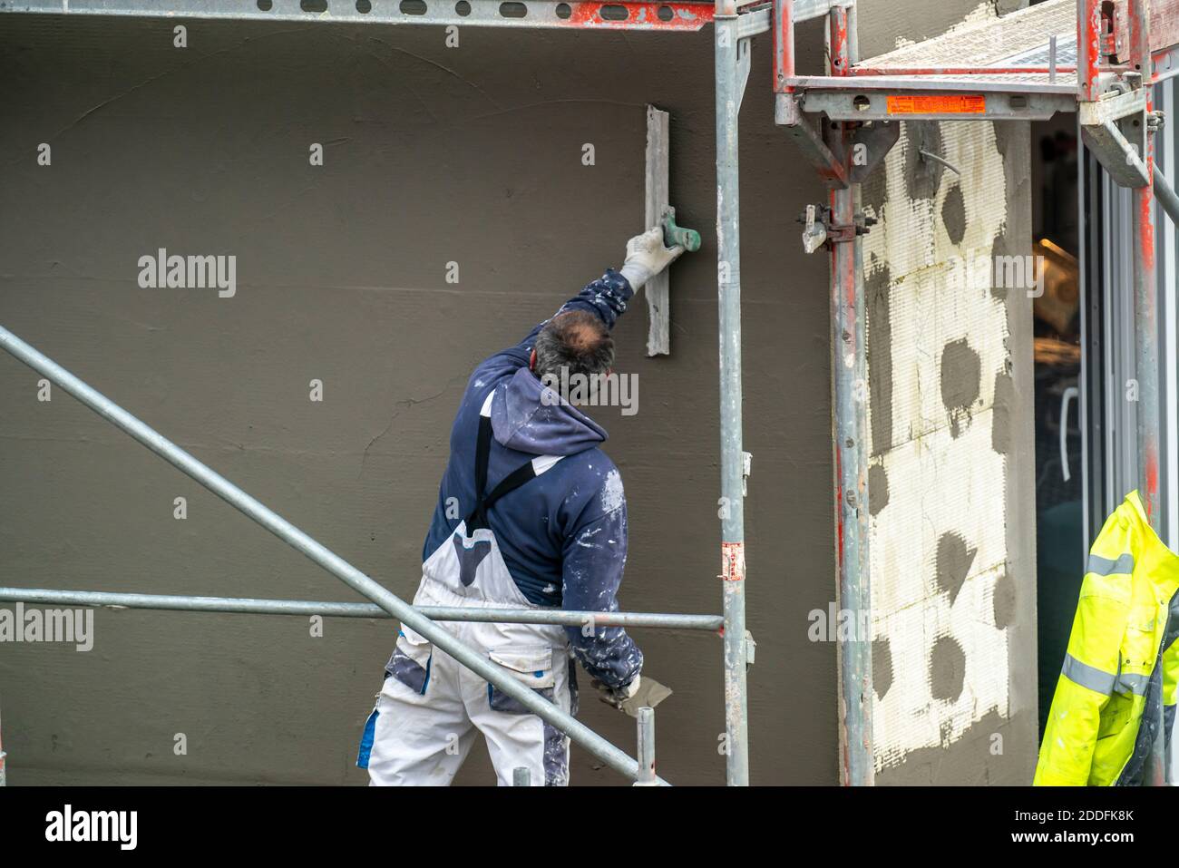 Construction site, thermal insulation, exterior insulation, facade ...