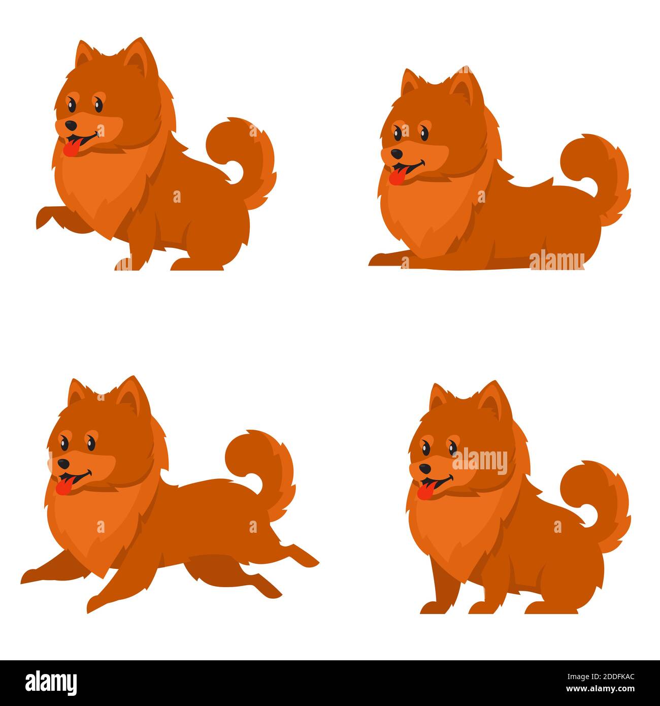 Spitz dog cartoon illustration hi-res stock photography and images - Alamy
