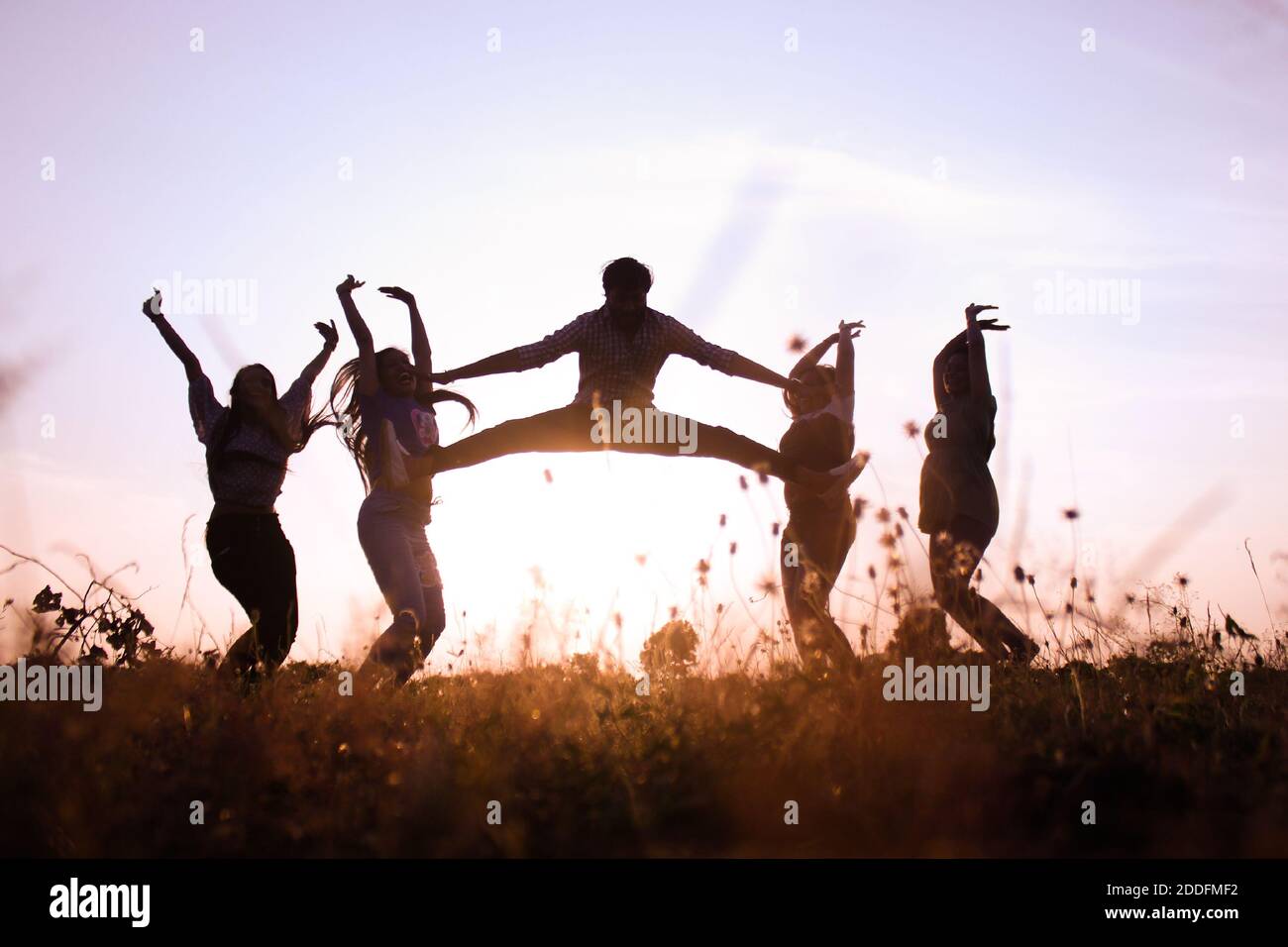 Freedom people living a free, happy, carefree life at top of the ...