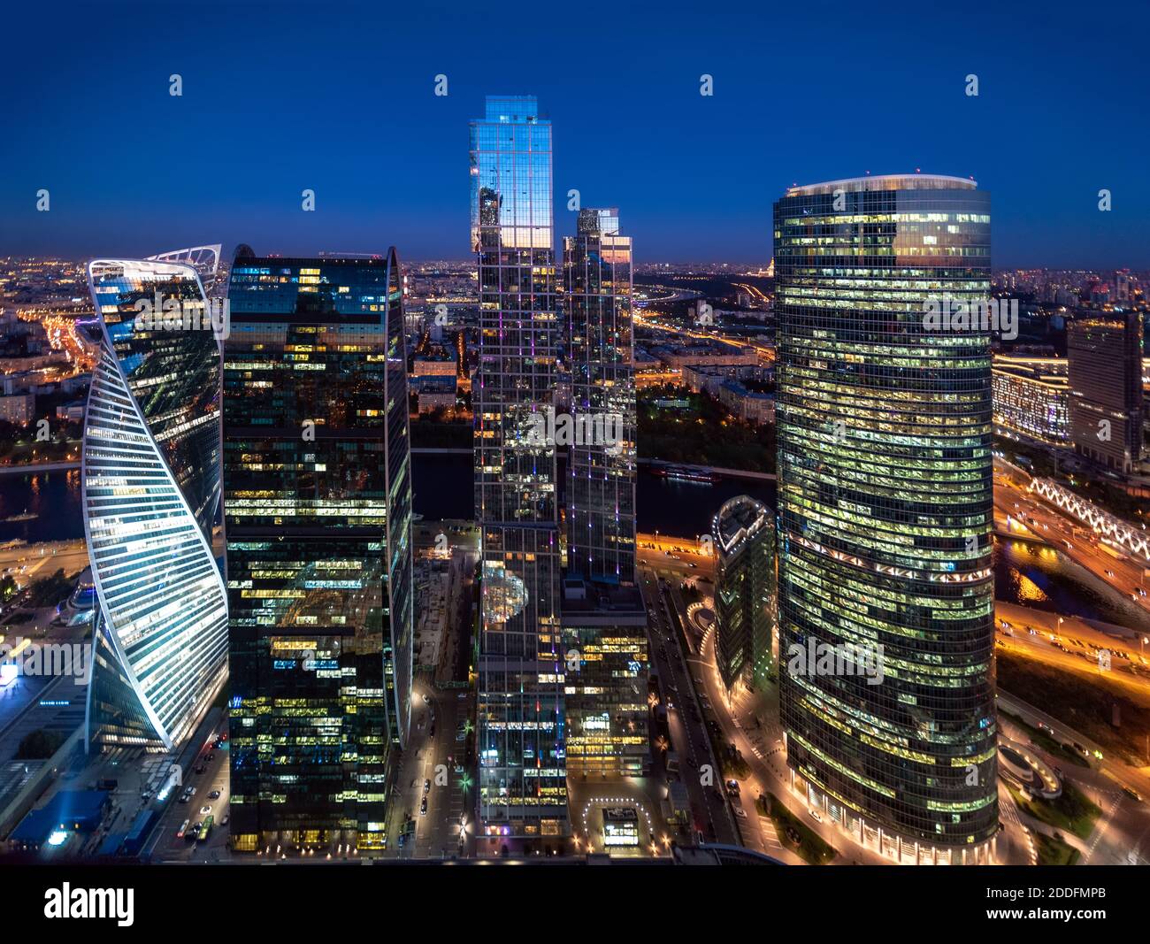 Moscow Skyline Night