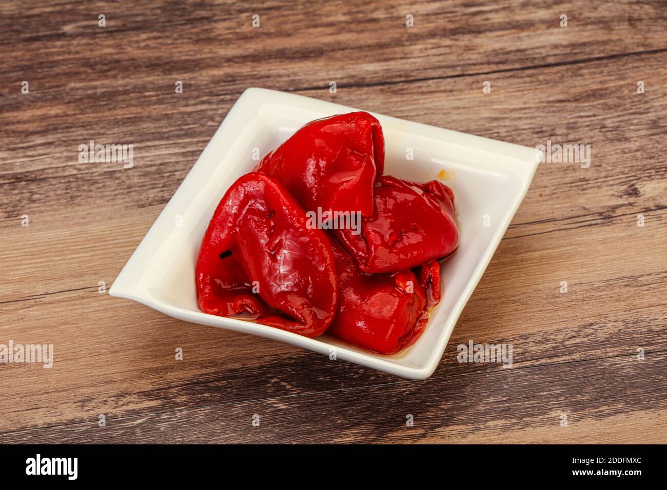 Grilled red pepper in the oil Stock Photo - Alamy