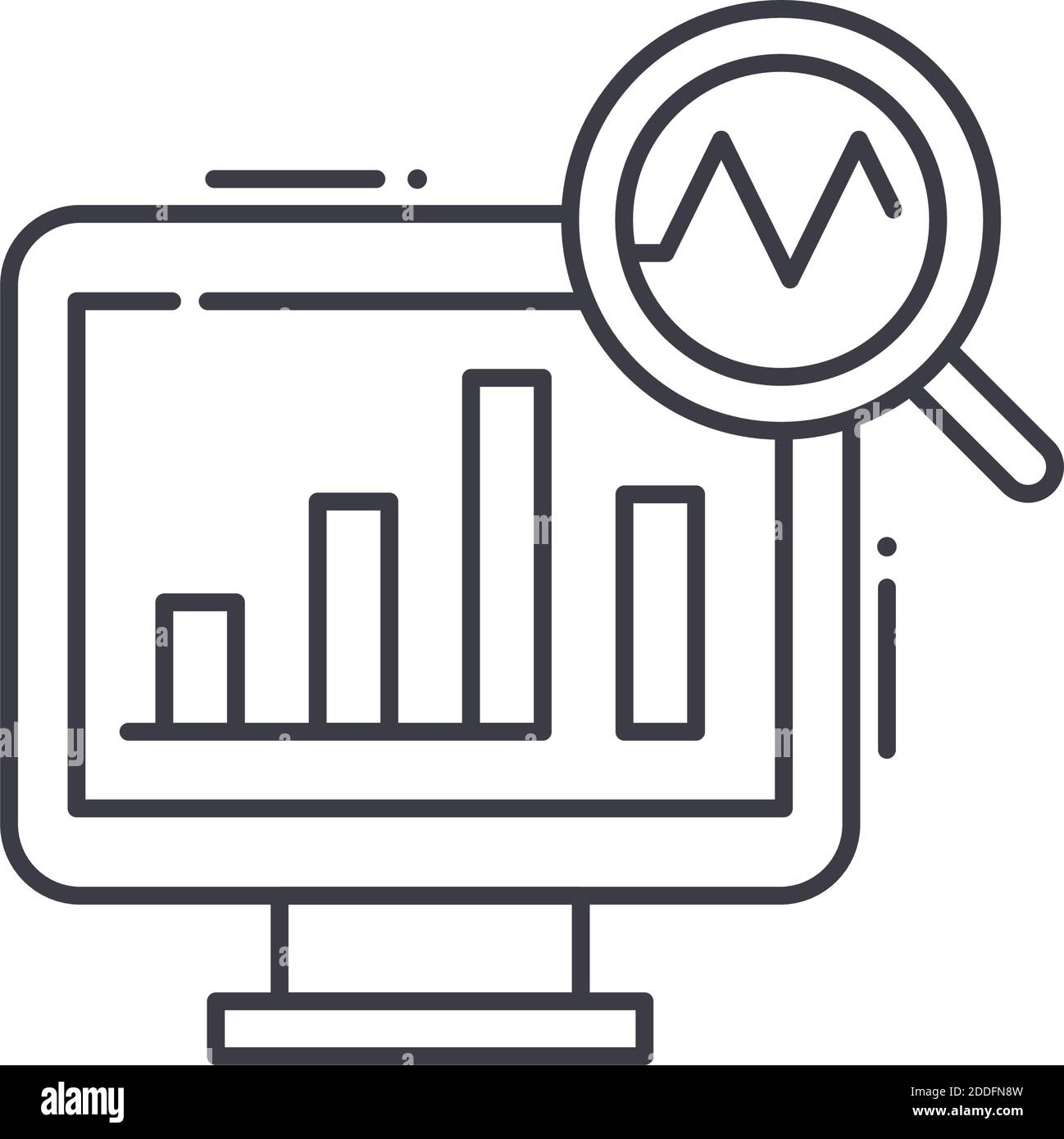 Fiscal policy icon, linear isolated illustration, thin line vector, web ...