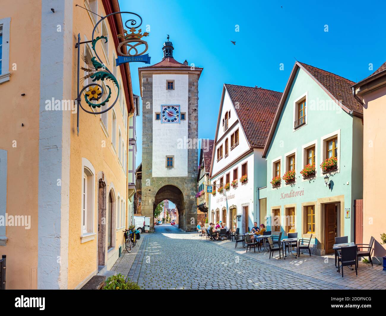 ROTHENBURG OB DER TAUBER, GERMANY - CIRCA JULY, 2020: The Siebersturm ...