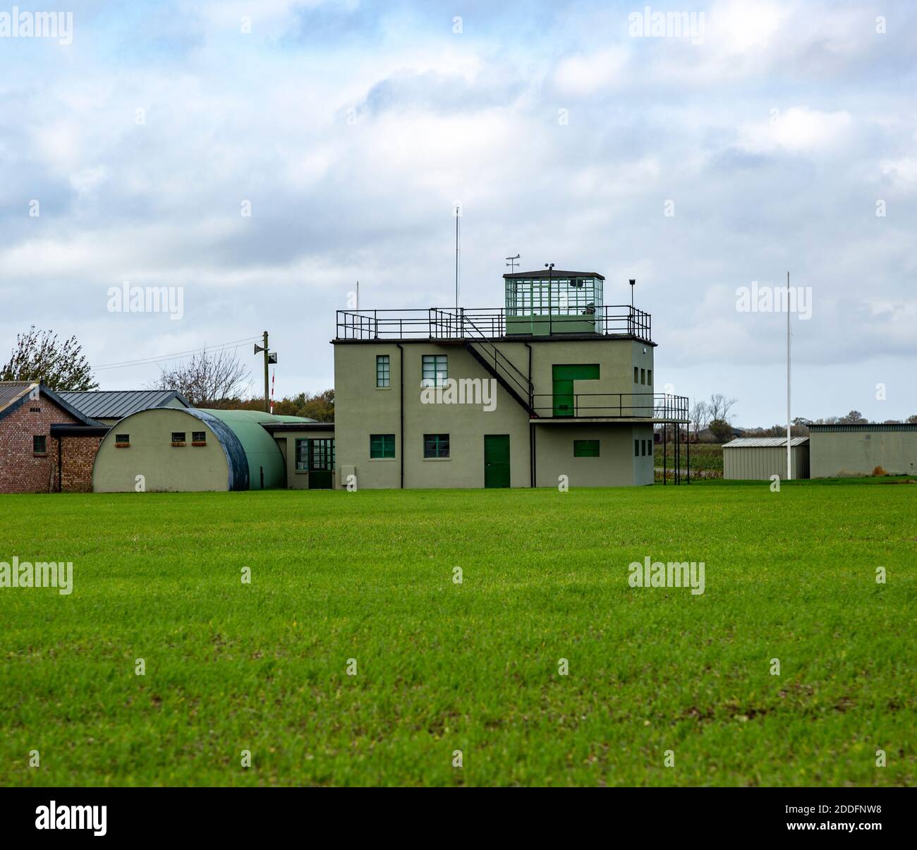 Control tower and other buildings of airfield museum former USAF baee ...