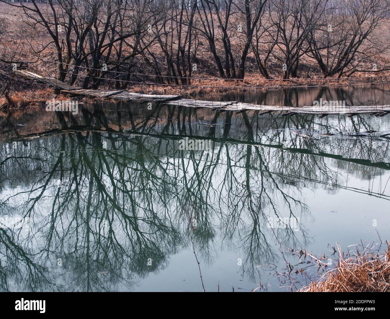 Broken bridge over river hi-res stock photography and images - Alamy