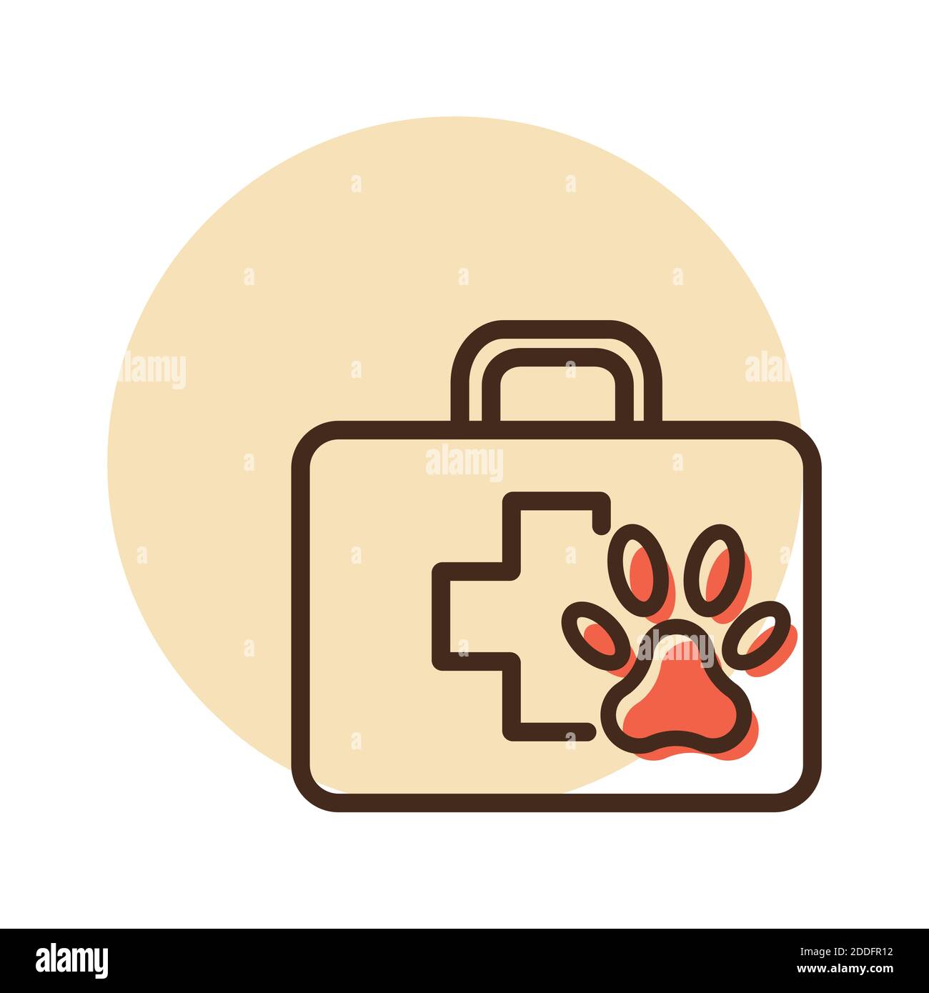 Pet first aid kit vector icon. Clinic box. Graph symbol for pet and ...